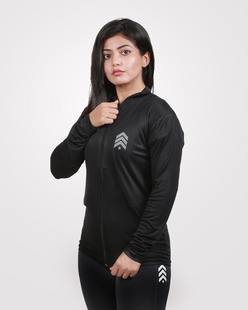 Gym Jacket For Women Black – Outgears Fitness
